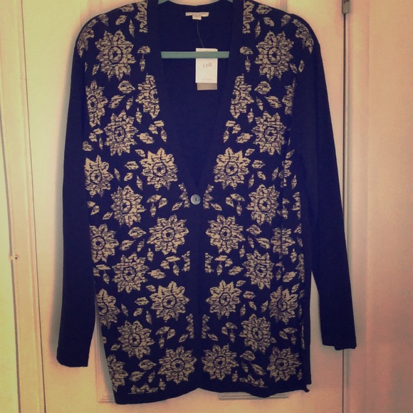 J. Jill | Sweaters | Jjill Floral Cardigan Sweater Womens Small Nwt ...